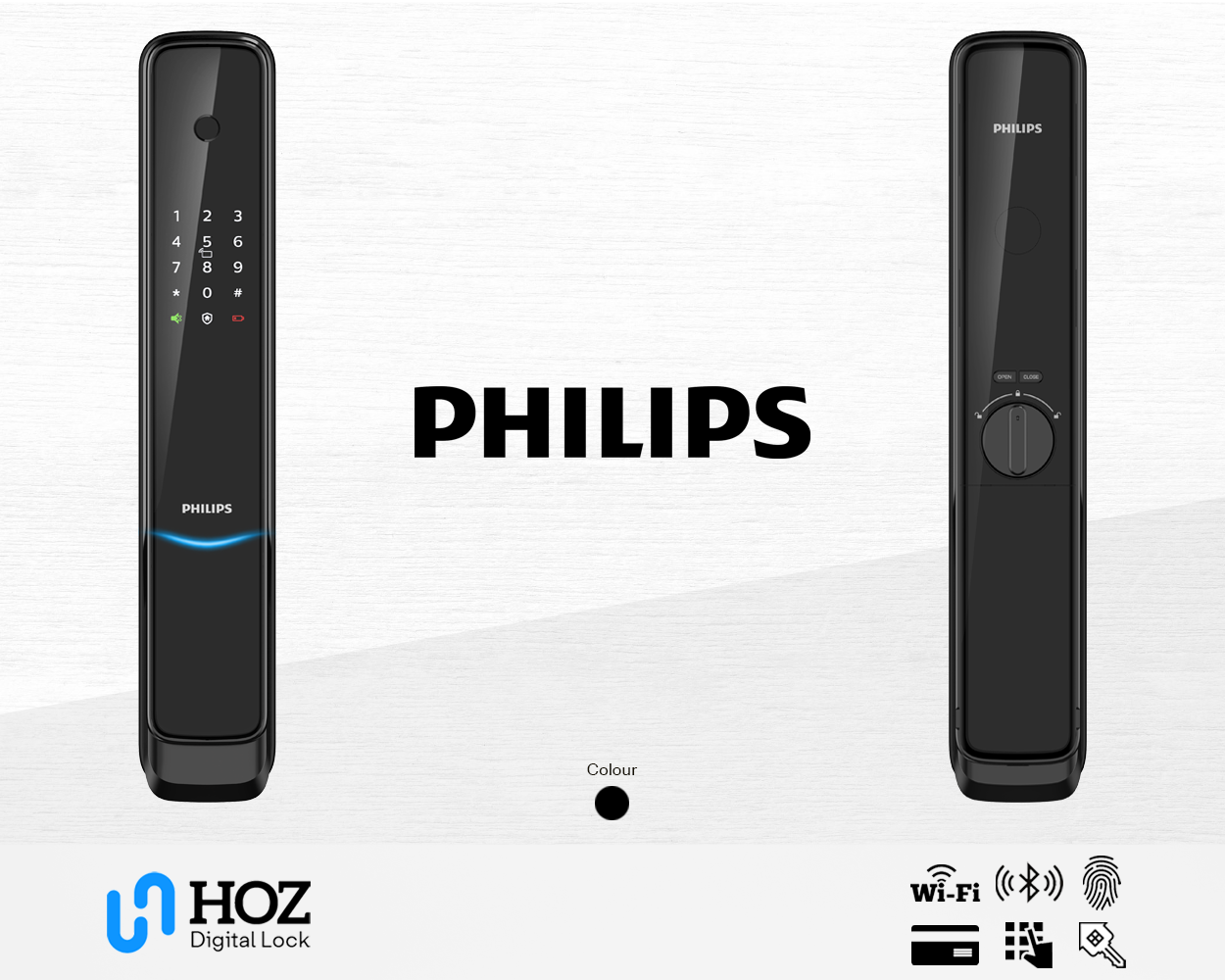 Philips Digital Lock 9300 Black | Digital Locks Singapore | Hoz
