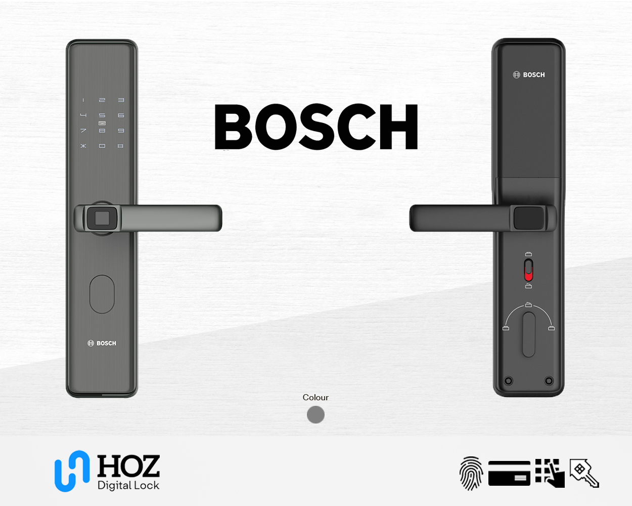 Bosch Digital Lock ID30B Grey | Digital Locks Singapore | Hoz